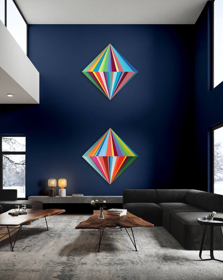 Happy Gems I & II Painting by Elena Alexander | Saatchi Art