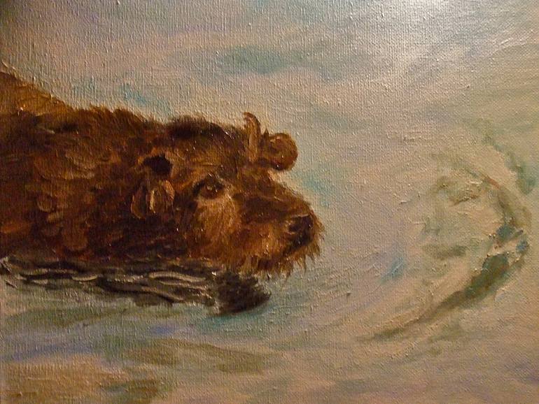 Topper (the dog) Painting by Alexandra Leconte | Saatchi Art