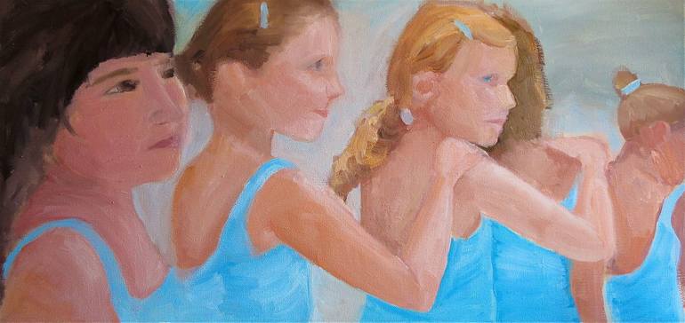 Ballet class Painting by Alexandra Leconte | Saatchi Art