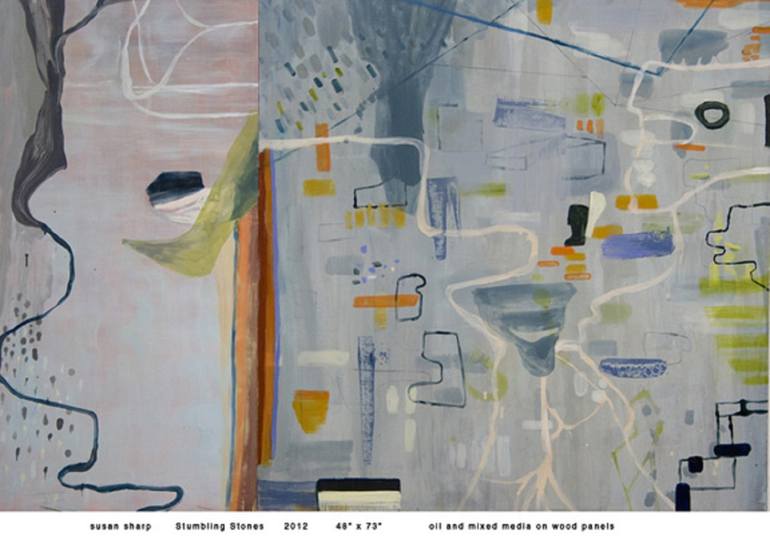 Stumbling Stones Painting by Susan Sharp | Saatchi Art