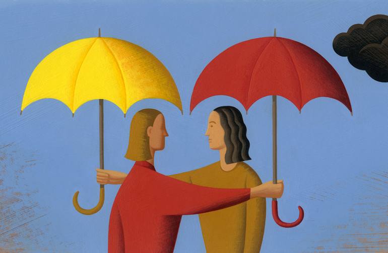 FRIENDSHIP Painting by Nik Ad | Saatchi Art