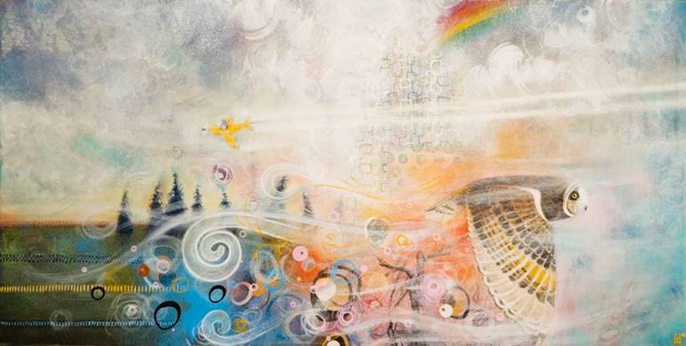 Wing Stream Painting by Bonnie Durham | Saatchi Art