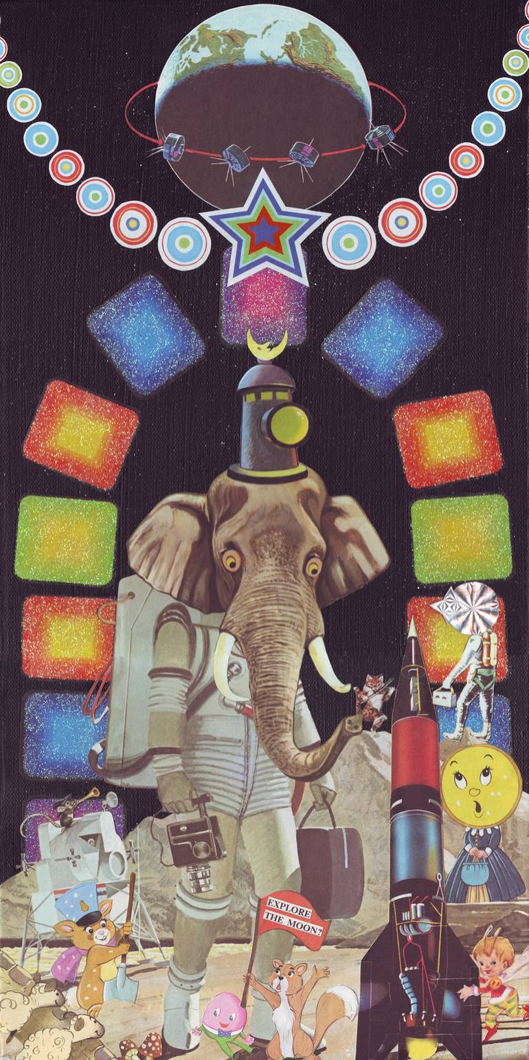 Sea Of Tranquility Collage by Peter Lewis | Saatchi Art