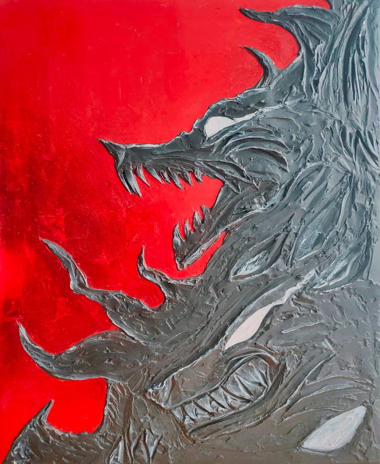 Shadow Black Wolves Painting by Alisa Anderson | Saatchi Art