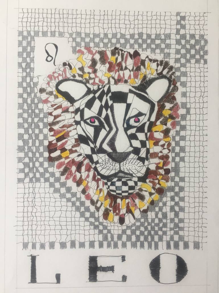 Zodiaco Leo Drawing by Rafael Achury | Saatchi Art United Arab Emirates