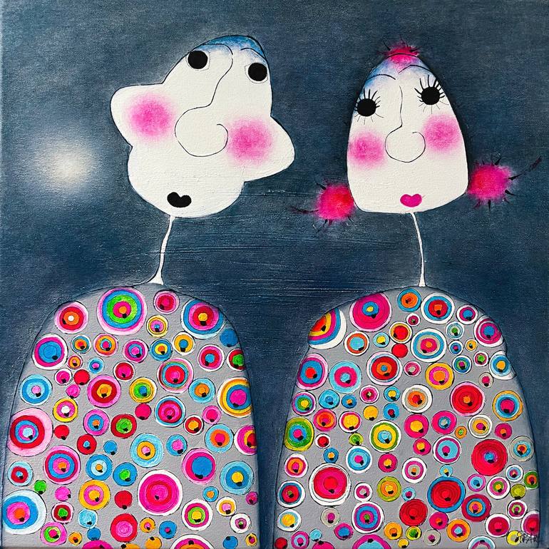 Grosse Feier im kleinen Kreis Painting by Beate Prahl | Saatchi Art