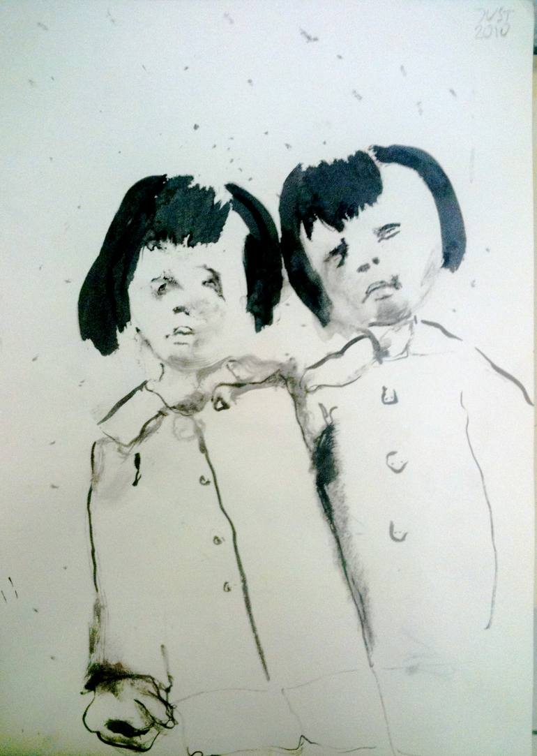 twins Painting by Friederike Just | Saatchi Art