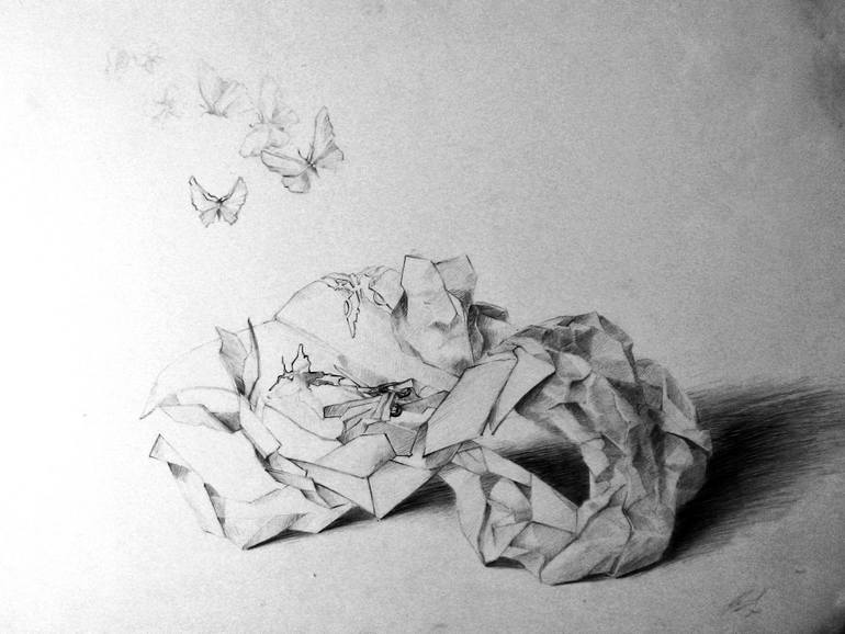 Paper man Drawing by Georgi Georgiev | Saatchi Art