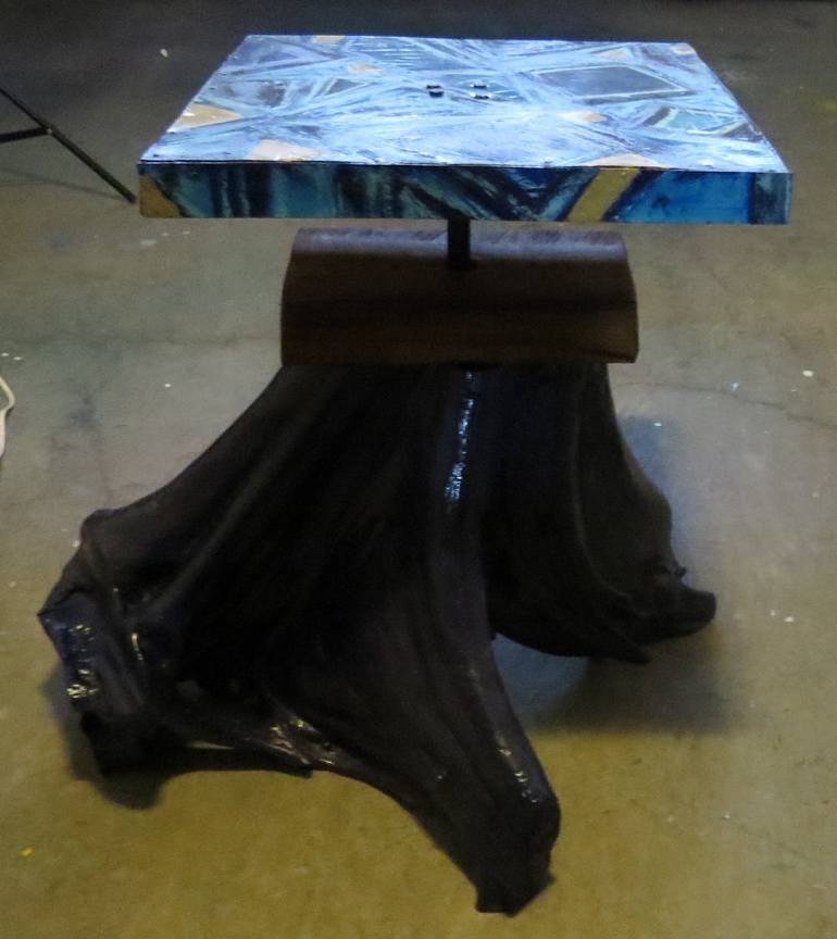 Blue Abstract Table Sculpture by Kristy Copenhaver | Saatchi Art