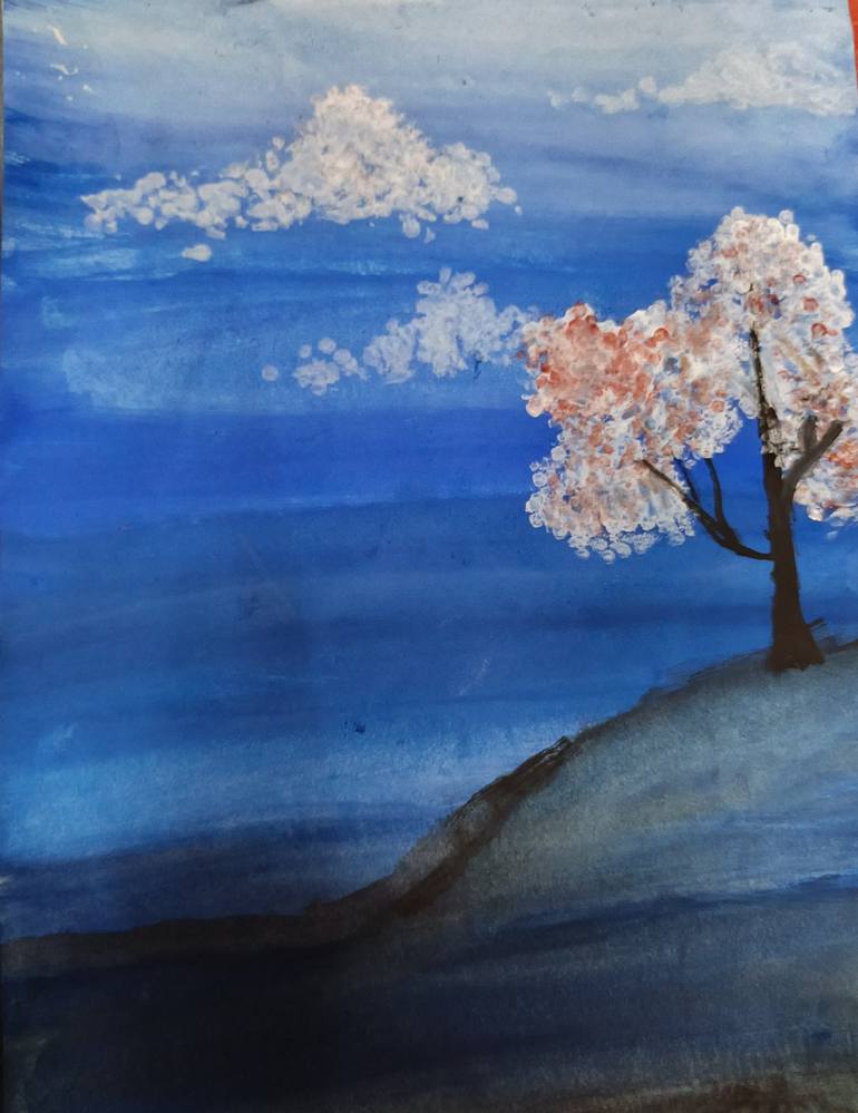 The Silent Tree Painting by Aliasgar Lokat | Saatchi Art