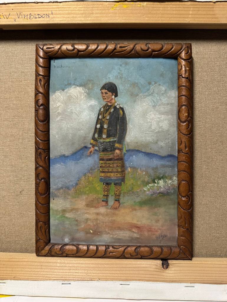 Indianerin Painting by Branko Ristic | Saatchi Art