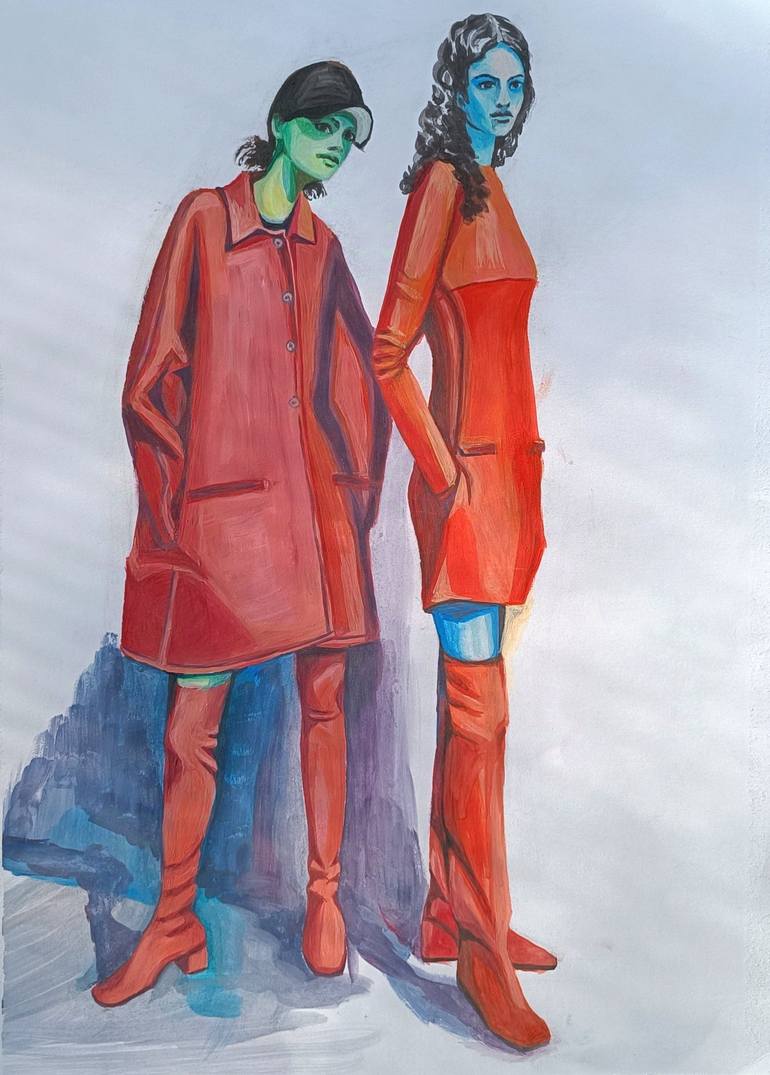 Contrasting personalities Painting by Elena Gotovtseva | Saatchi Art