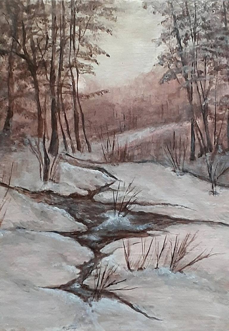 Fractured Frost Painting by Lisa Vaiman | Saatchi Art
