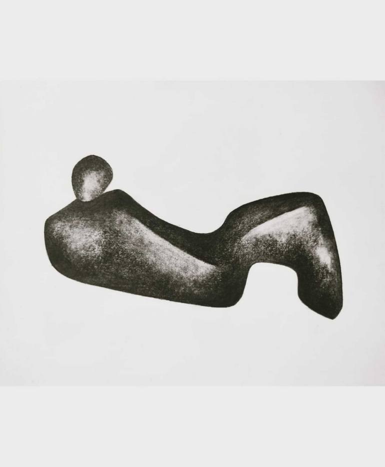 Reclining Form Drawing by Ramanpreet Kaur Narang | Saatchi Art