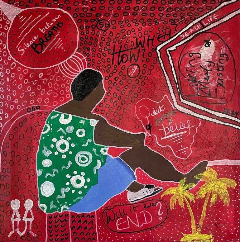 Weltschmerz Painting by Olumide Ajayi | Saatchi Art