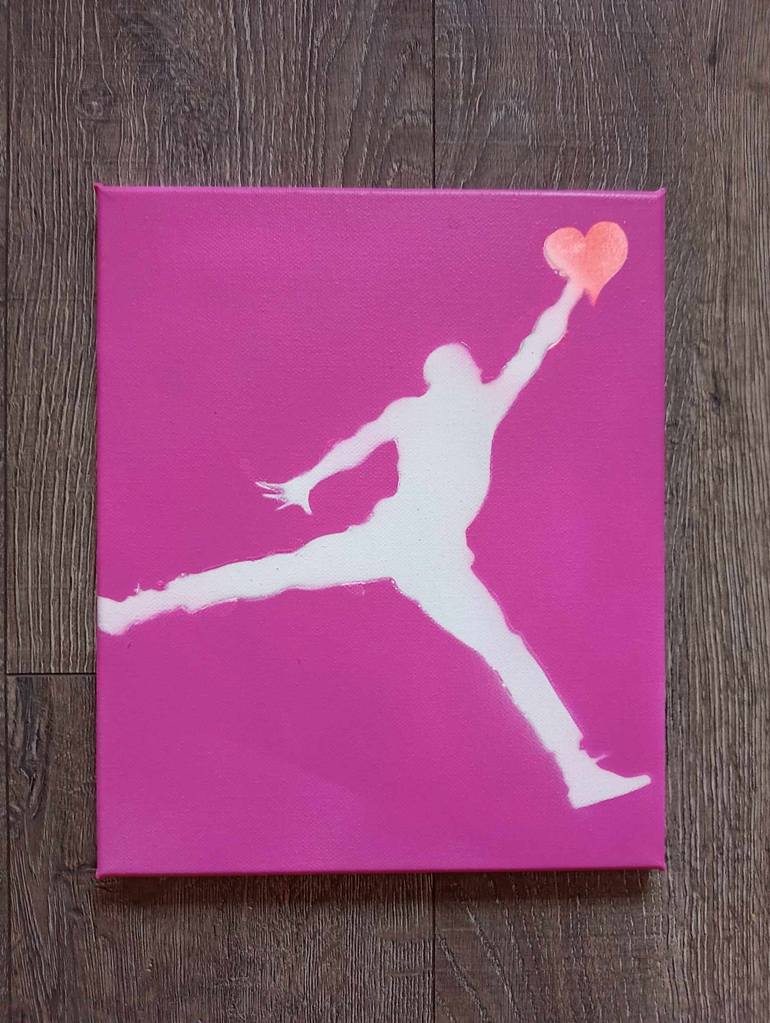 The Jumpman Lover - Violet and white version Painting by Frederic ...