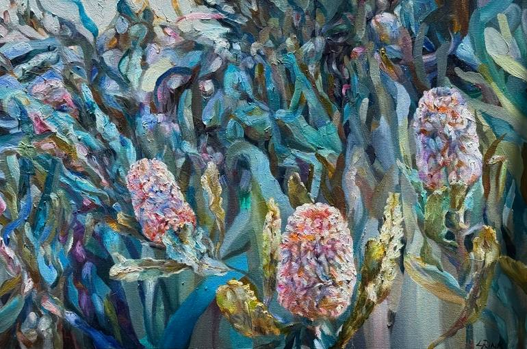 Banksias Glory Painting by Lisa Rink | Saatchi Art