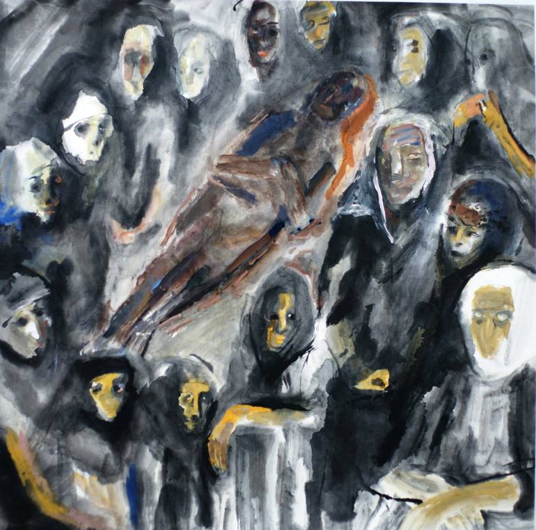Funeral March Painting by Rashida Eli | Saatchi Art