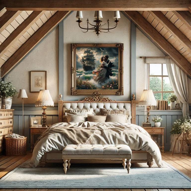 The Romance Painting by Tambrey Jolenia | Saatchi Art