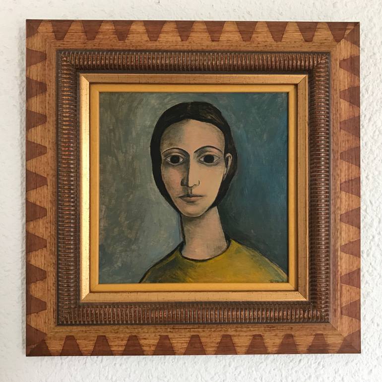 Portrait of woman (Retrat de dona) Painting by Ricard J Tovar | Saatchi Art