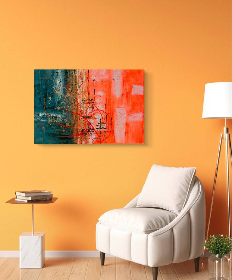 Vibrant Collision Painting by Nataliia Mcmillian | Saatchi Art