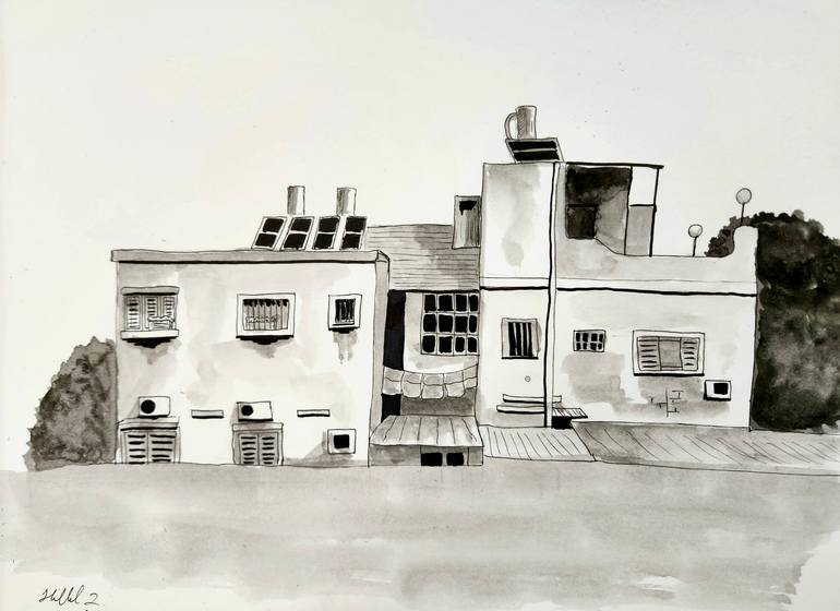 Tel Aviv Drawing by Hillel Zehnwirth | Saatchi Art