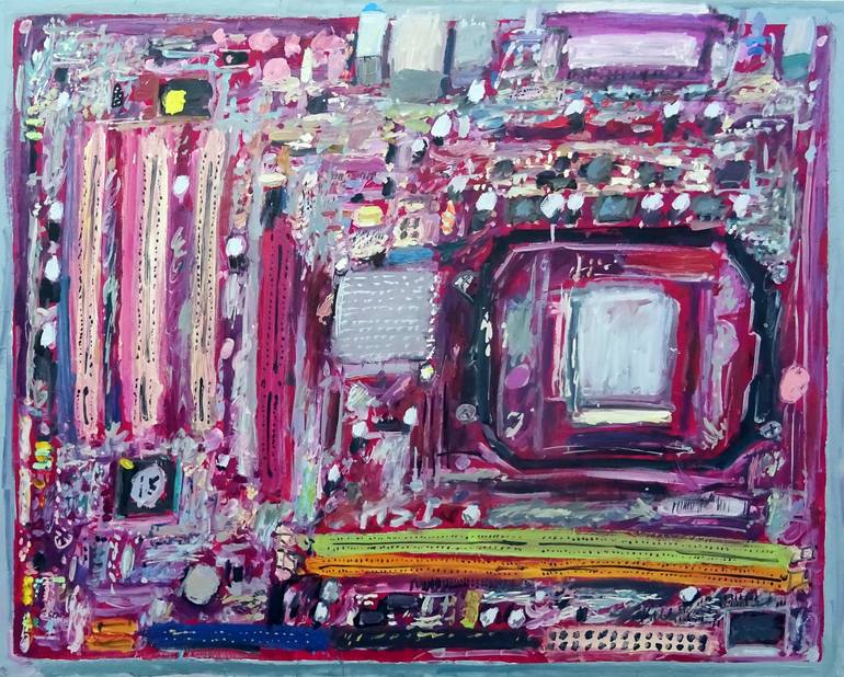 Motherboard Painting by Petar ĐOrđEvić | Saatchi Art