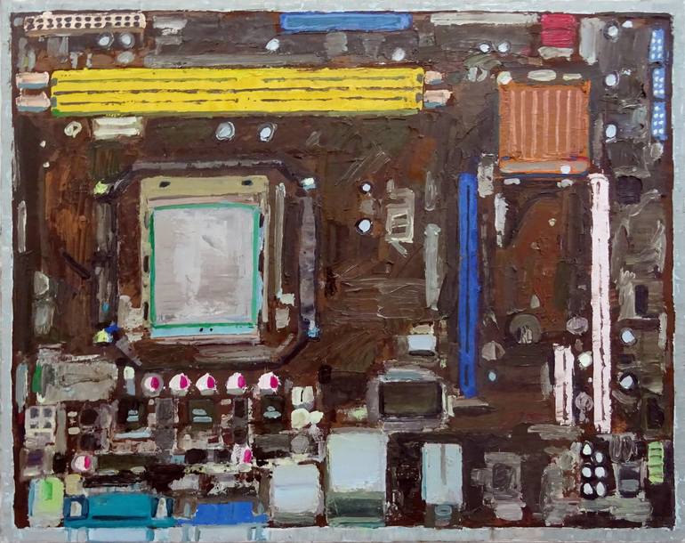 Motherboard Painting by Petar Đorđević | Saatchi Art