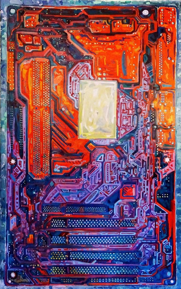 Motherboard Painting by Petar ĐOrđEvić | Saatchi Art