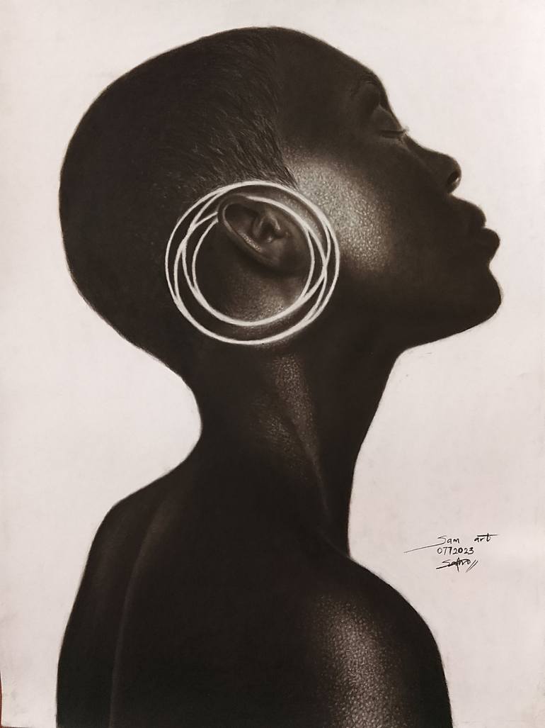Black Royalty Drawing by Afolabi Samuel | Saatchi Art