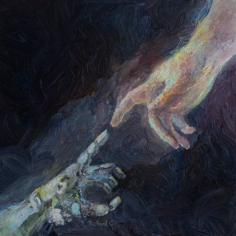 Human Touch Painting by Richard Chiang | Saatchi Art