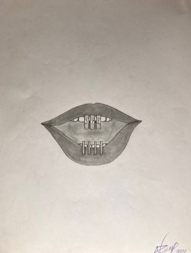 Uttered Repression Drawing by Mark Dixon | Saatchi Art