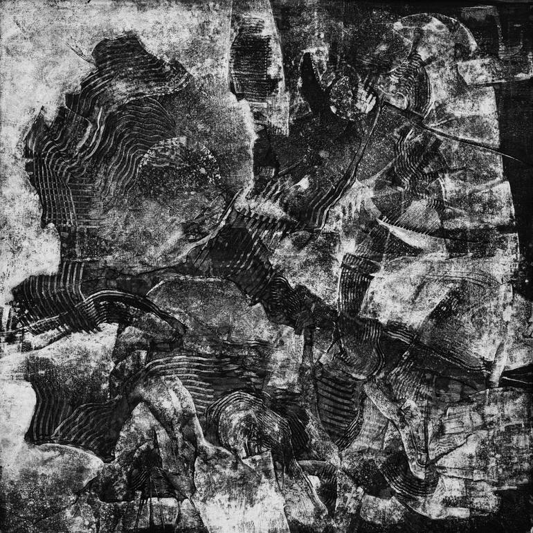 MONOCHROME black and white abstract CHRONICLES IV square format ...