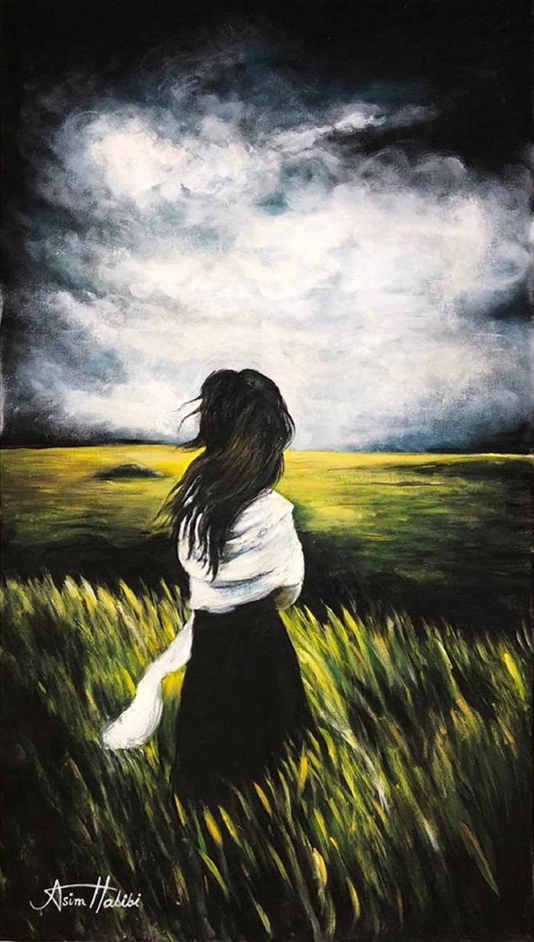 The Waiting Soul Painting by Asim Habibi | Saatchi Art