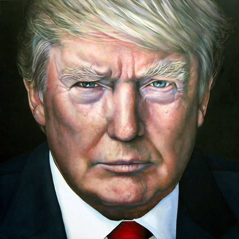 Donald Trump Portrait Painting by Saskia Vugts | Saatchi Art