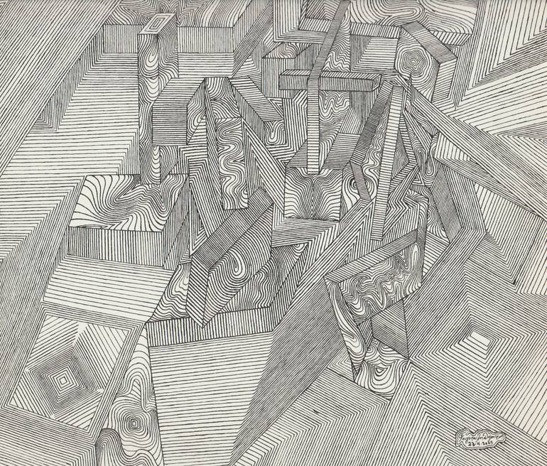 cubism world Drawing by Δημητριος Γουγοπουλος | Saatchi Art Greece