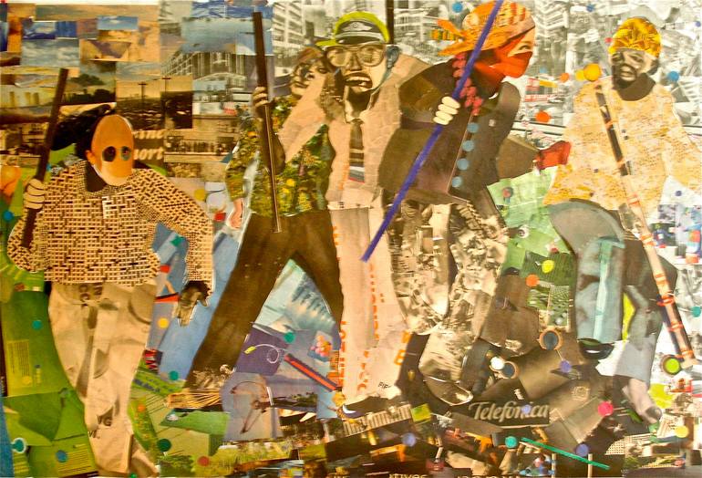 The riot Collage by Sandra Olivier | Saatchi Art