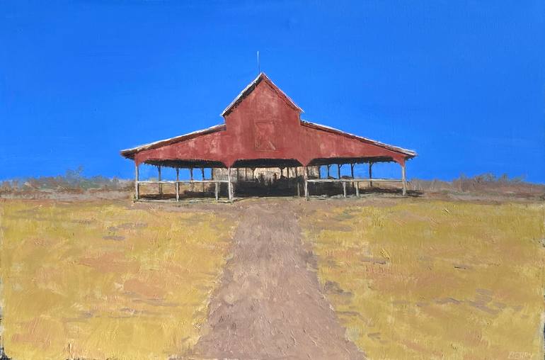 Texas Barn Painting by Stephanie Berry | Saatchi Art