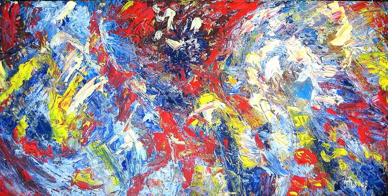 Fight of the colours Painting by Hans Mertens | Saatchi Art