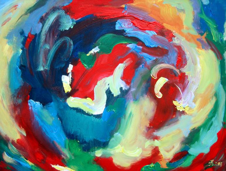 Living in blue Painting by Hans Mertens | Saatchi Art