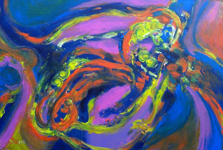 Bird of paradise Painting by Hans Mertens | Saatchi Art