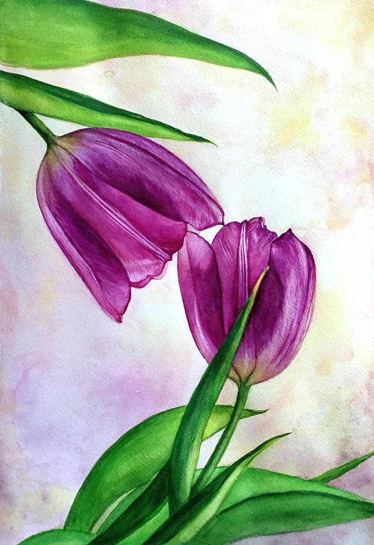 Dance of the Tulips Painting by Hanna Samoilenko | Saatchi Art United ...