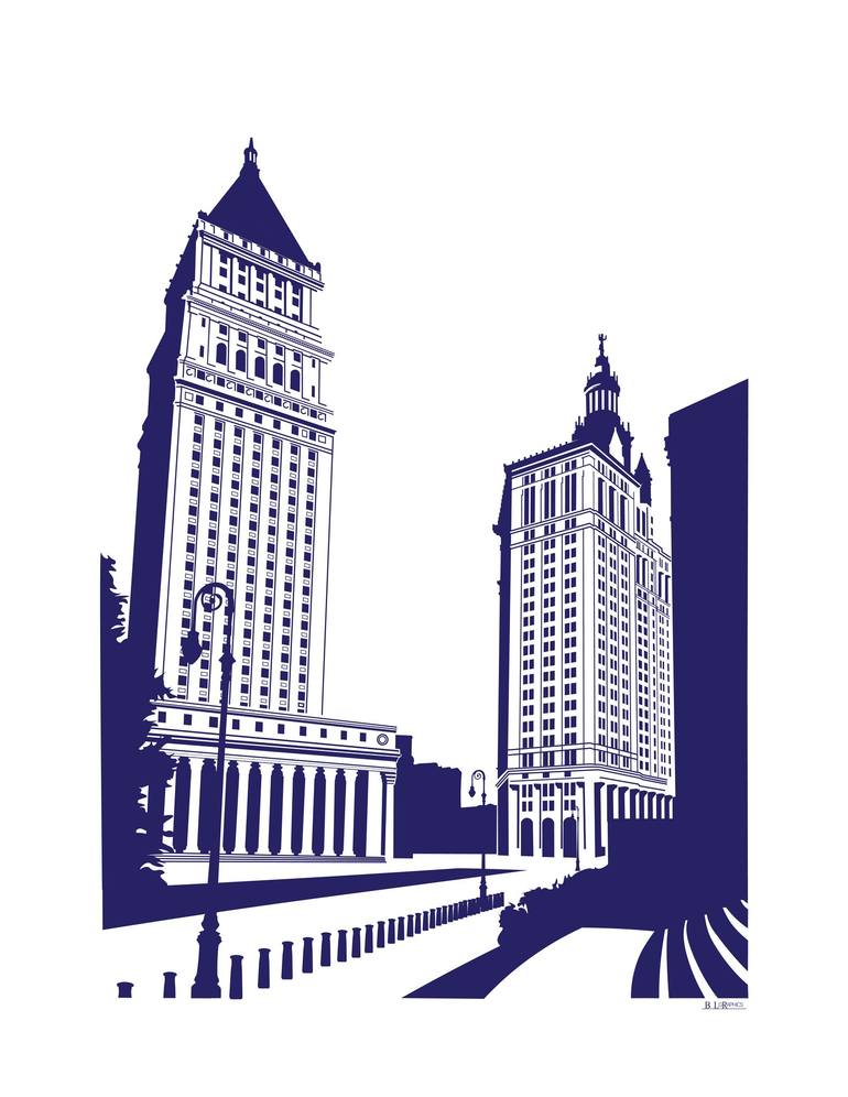 Foley Square, New York City Digital by Larry Rachlin | Saatchi Art