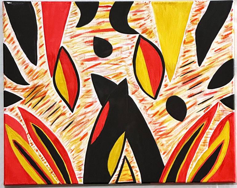 Inferno Bloom Painting by Jenae Martin | Saatchi Art