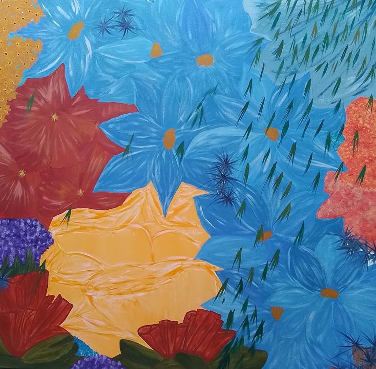 Nannas Garden Painting by Cindy Betts | Saatchi Art
