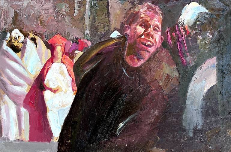 The Laughing Heretic Painting by Igor Galan | Saatchi Art