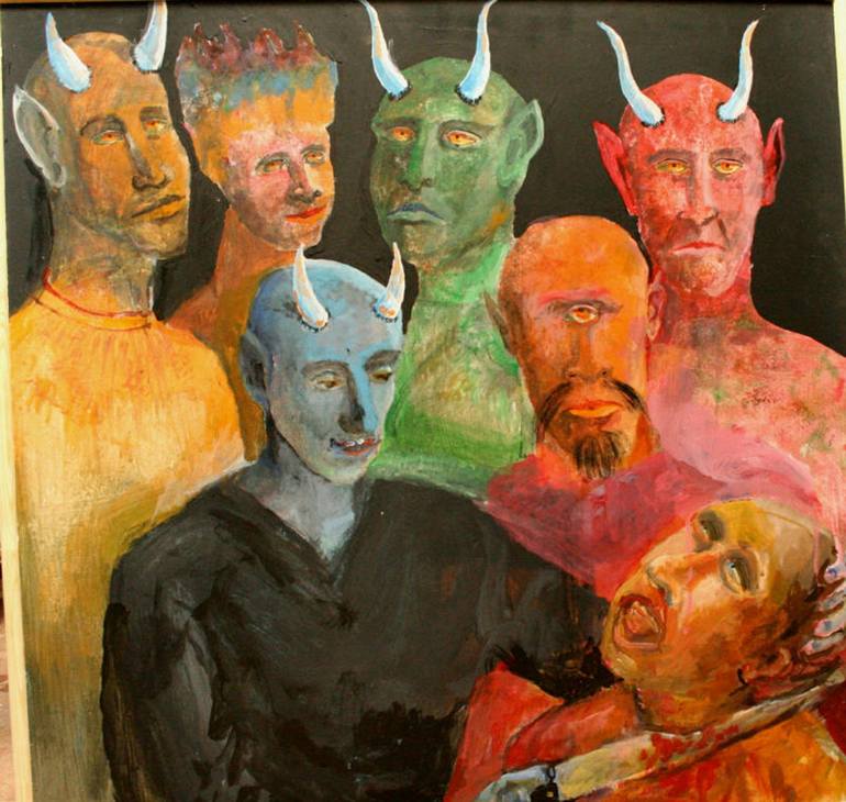 Demons Painting by Martin Ley Ussing | Saatchi Art