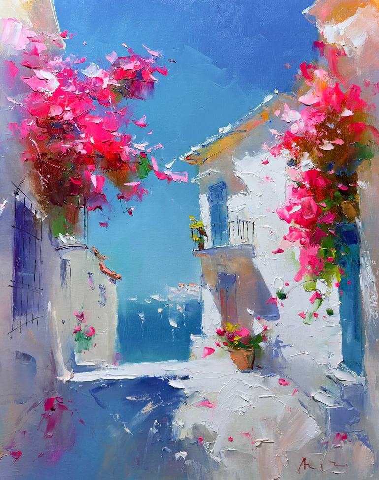 Greek landscape Painting by Aziz Sulaimanov | Saatchi Art