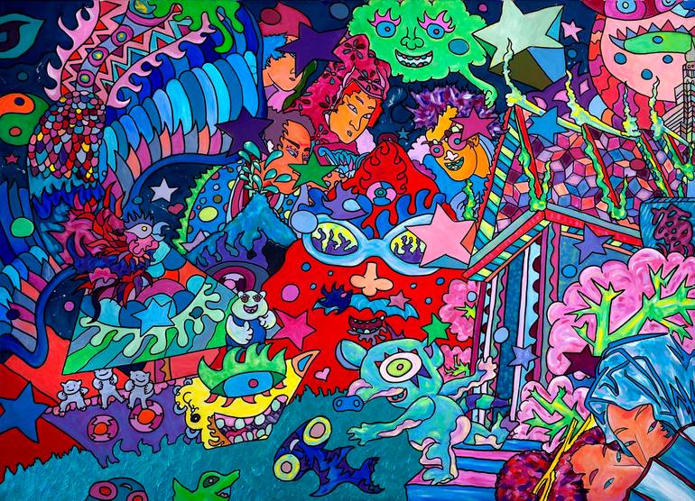 Planetary Turist Painting by Dani Dan | Saatchi Art