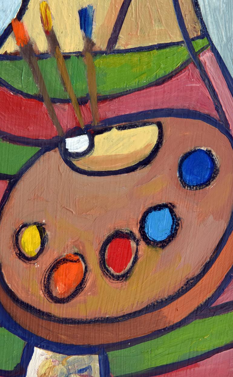The Artist Painting by David Cooper | Saatchi Art